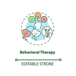 Behavioral therapy concept icon Royalty Free Vector Image