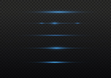 Glowing blue line horizontal light rays flash Vector Image