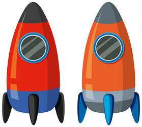 Pink rocketship isolated on white background Vector Image