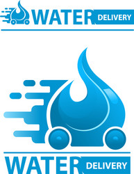 Water delivery logo icon design Royalty Free Vector Image