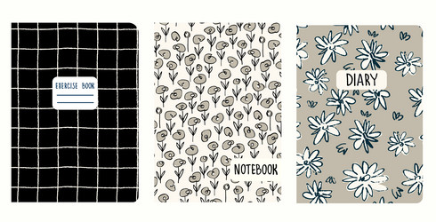 Cover page templates based on seamless patterns Vector Image