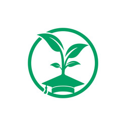 Creative modern nature education logo design Vector Image