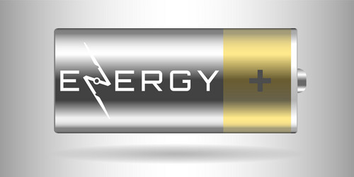Energy logo with wind-driven generator Royalty Free Vector