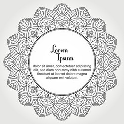Invitation card with mandala Royalty Free Vector Image