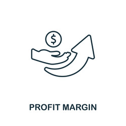 Profit margin icon monochrome simple company Vector Image