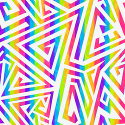 Abstract rainbow geometric seamless pattern Vector Image