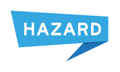 White coupon banner with word hazard from machine Vector Image