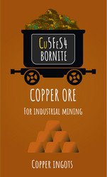 Set of copper ore Royalty Free Vector Image - VectorStock