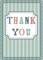 Thank you card brown Royalty Free Vector Image