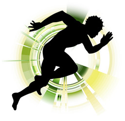 Abstract runner Royalty Free Vector Image - VectorStock