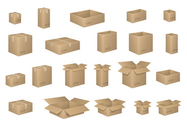 Isometric set wooden constructor small Royalty Free Vector