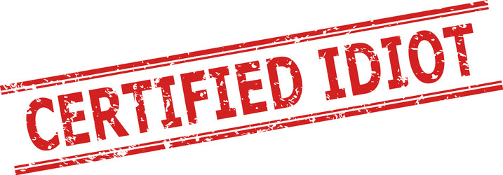 Idiot Seal Certified Vector Images (34)