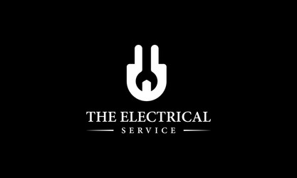 Electrical service badge of electricity supply Vector Image