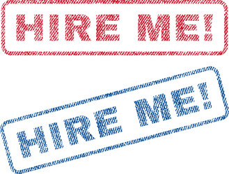 Hire me rubber stamp Royalty Free Vector Image