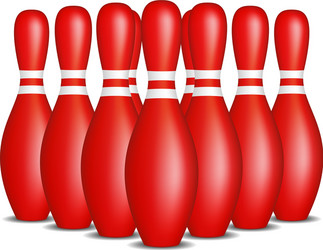 Bowling Pins Red Stripes Vector Images (over 140)