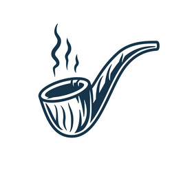 Silhouette classic vintage smoking pipe with smoke