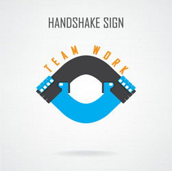 Handshake abstract sign design Royalty Free Vector Image