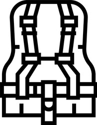 Life vest line icon safety and swimming Royalty Free Vector