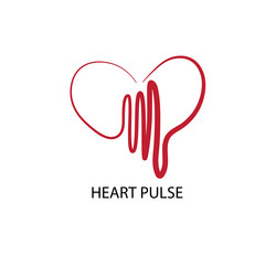 Pulse icon logo design Royalty Free Vector Image
