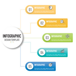 Rectangular isometric roadmap infographic Vector Image