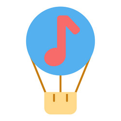 Balloon with the image of a note Royalty Free Vector Image