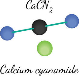 Can2o6 calcium nitrate molecule Royalty Free Vector Image
