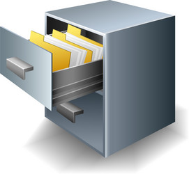 Files cabinet Royalty Free Vector Image - VectorStock