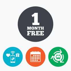 First month free sign icon special offer symbol Vector Image