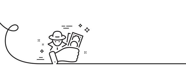 Bribe line icon money fraud crime sign Royalty Free Vector