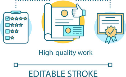 God job feedback icon with black outline style Vector Image