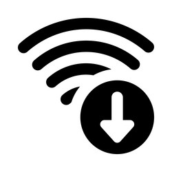 High-speed wireless internet for data downloads Vector Image