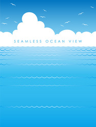 Seamless ocean view background Royalty Free Vector Image