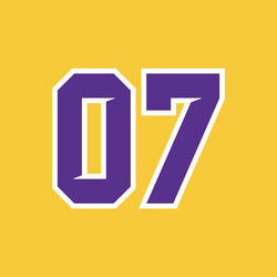 Basketball sport number template 70 Royalty Free Vector
