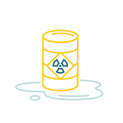 Radioactive water linear sign pictogram symbol Vector Image