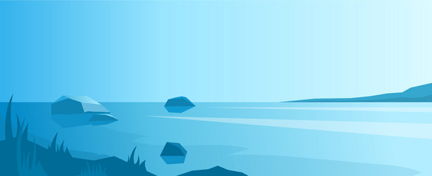 Simple ocean landscape Royalty Free Vector Image