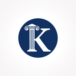 Attorney law letter k logo with creative modern Vector Image