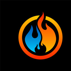 Set fire logo flame design template icon Vector Image