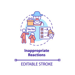 Inappropriate laughter rgb color icon Royalty Free Vector