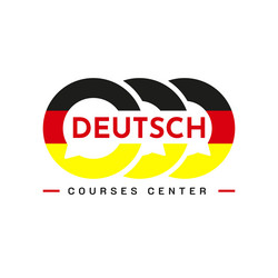 Learning deutch german language class logo Vector Image