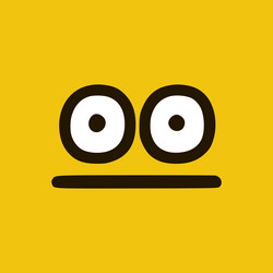 Sullen emoticon in doodle style cartoon face Vector Image