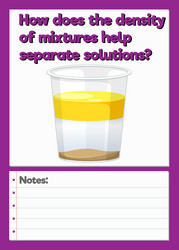 Science experiment log worksheet Royalty Free Vector Image