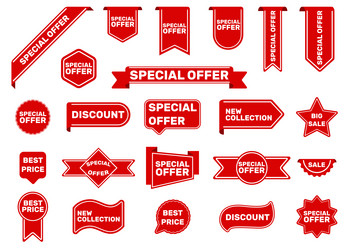 Special offer tags set Royalty Free Vector Image