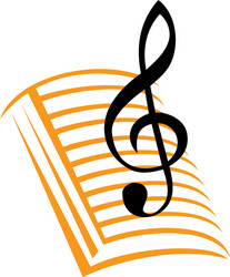 Music education logo design template Royalty Free Vector