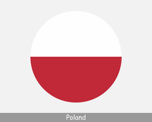 Poland flag on a white Royalty Free Vector Image