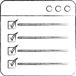 Web page check mark report list flat design Vector Image