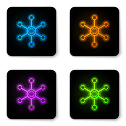 Glowing neon share icon isolated on white Vector Image