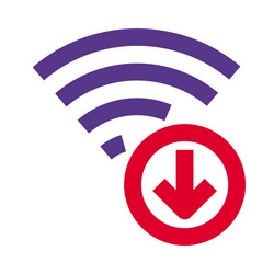 High-speed wireless internet for data downloads Vector Image