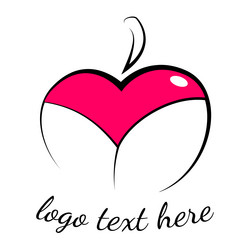 Lingerie shop logo cute pink panties Royalty Free Vector