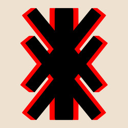 National ancient magic red black symbol isolated Vector Image