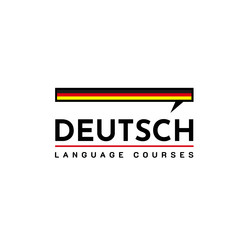 Learning deutch german language class logo Vector Image